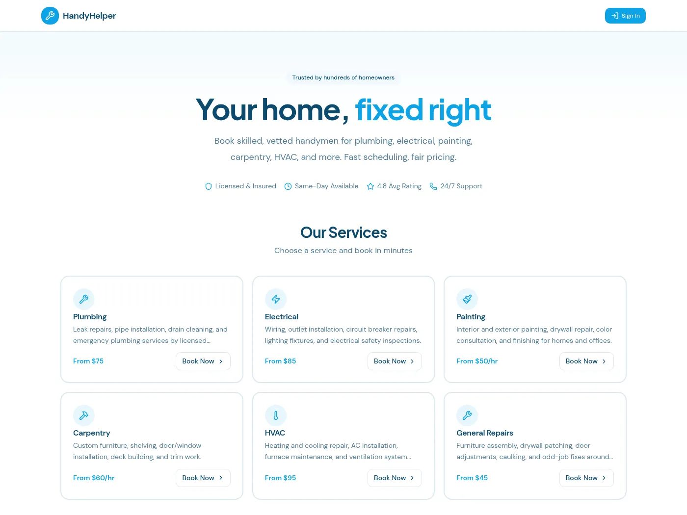 HandyHelper App