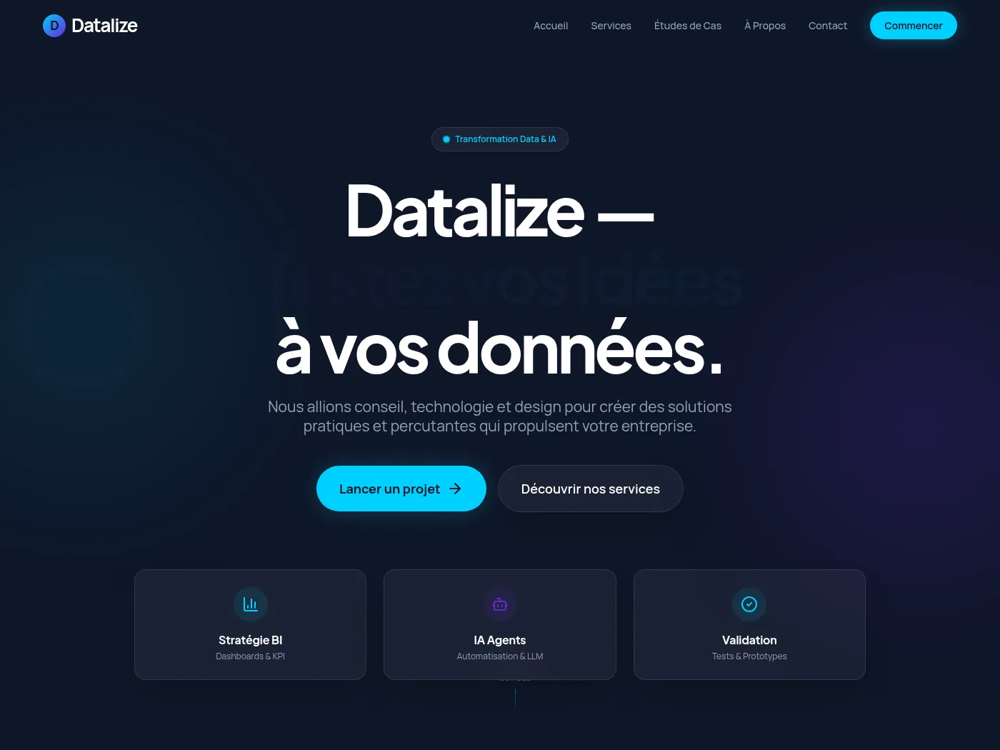 Datalize Motion Website