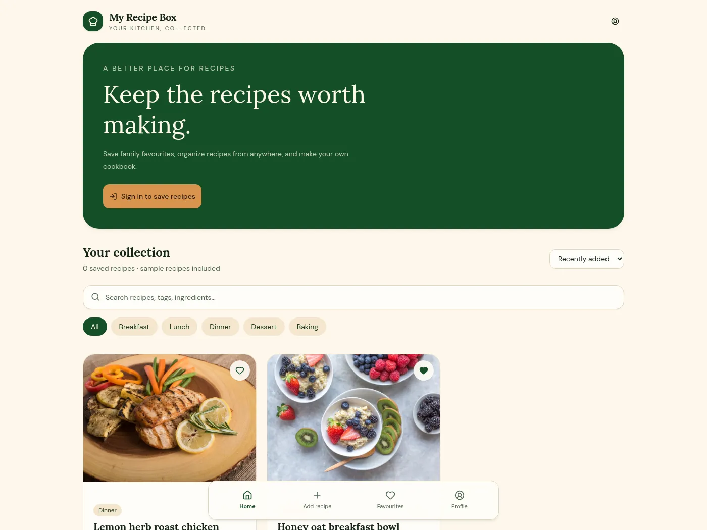 My Recipe Box