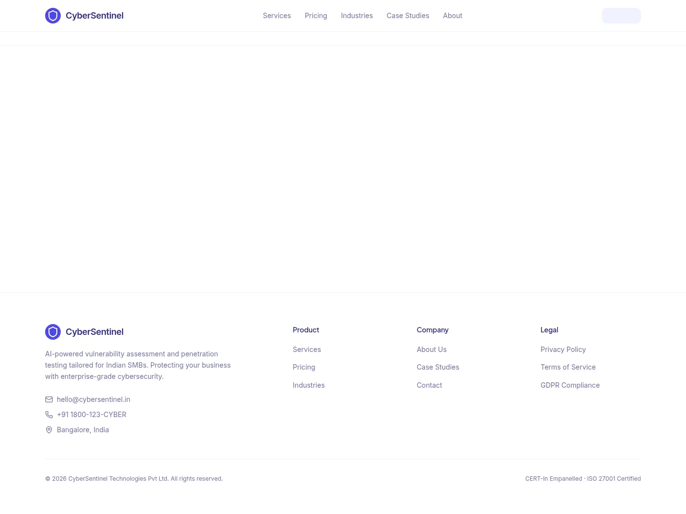 CyberSentinel AI SaaS Site