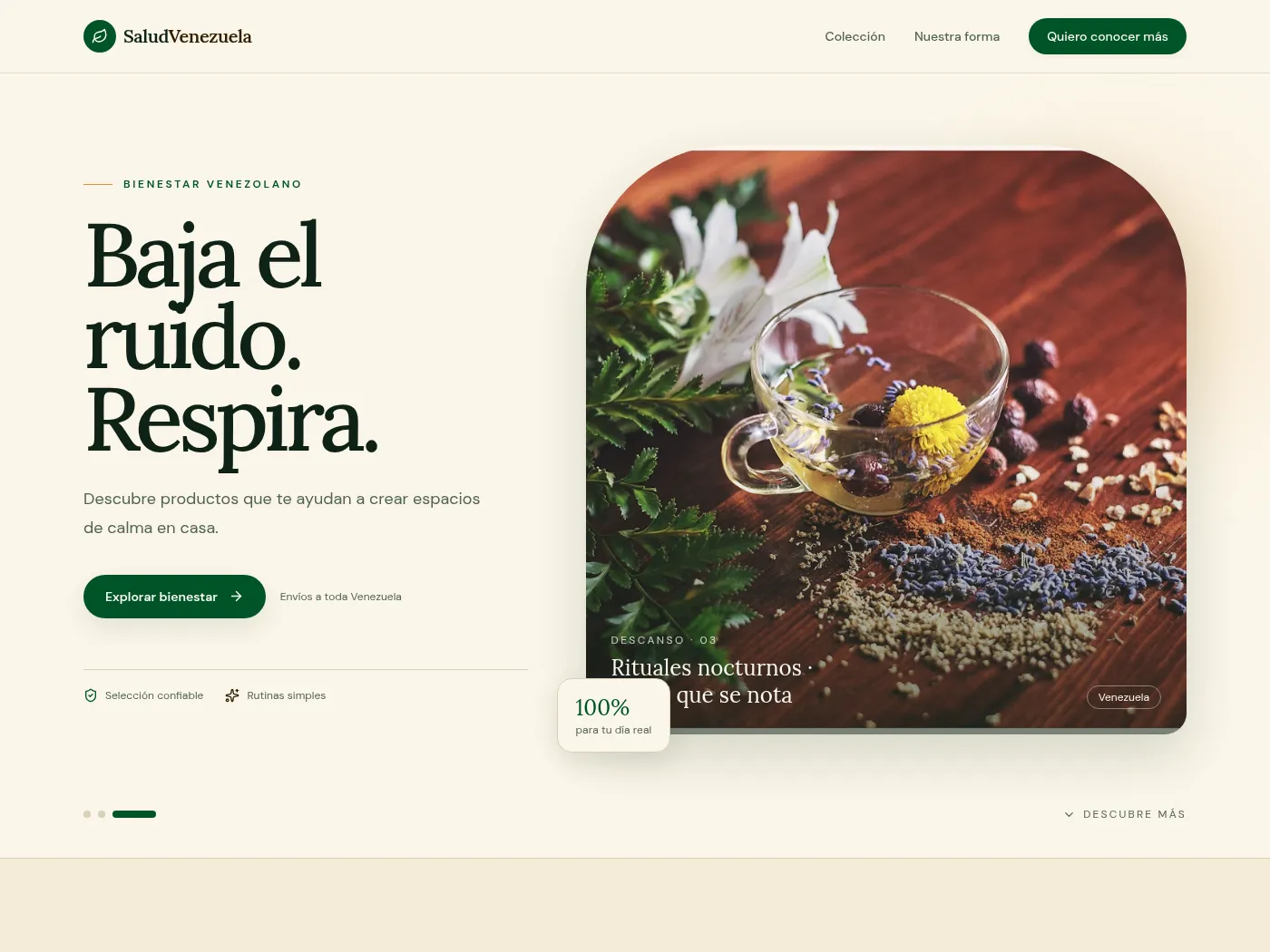 SaludVenezuela Landing Page