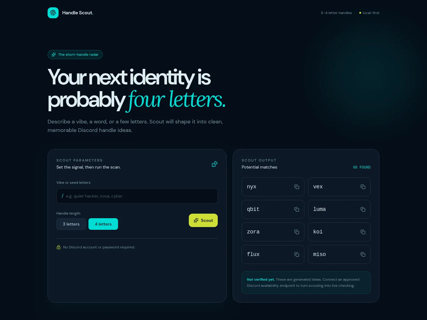 Discord Handle Scout