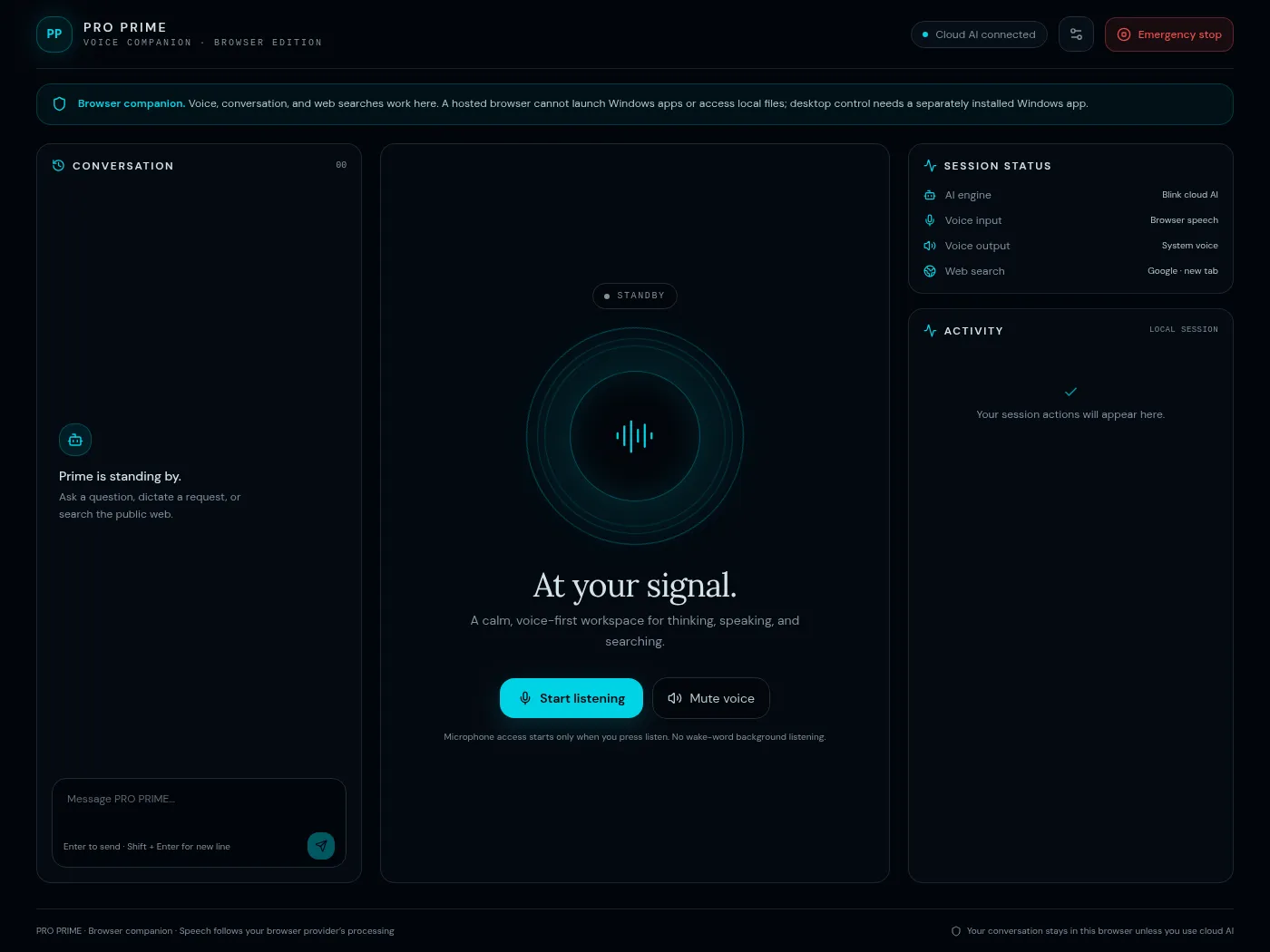 PRO PRIME Voice Assistant