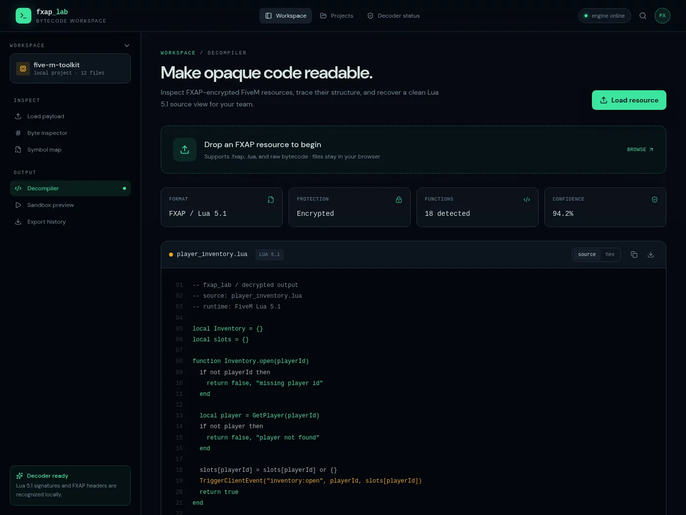 FXAP Decrypt & Decompiler