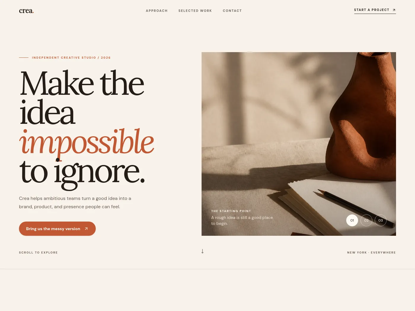 Crea Landing Page
