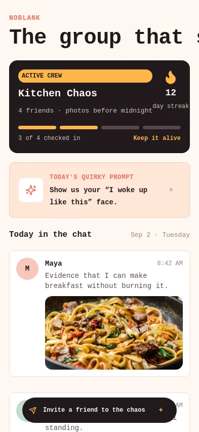 NoBlank Group Streaks