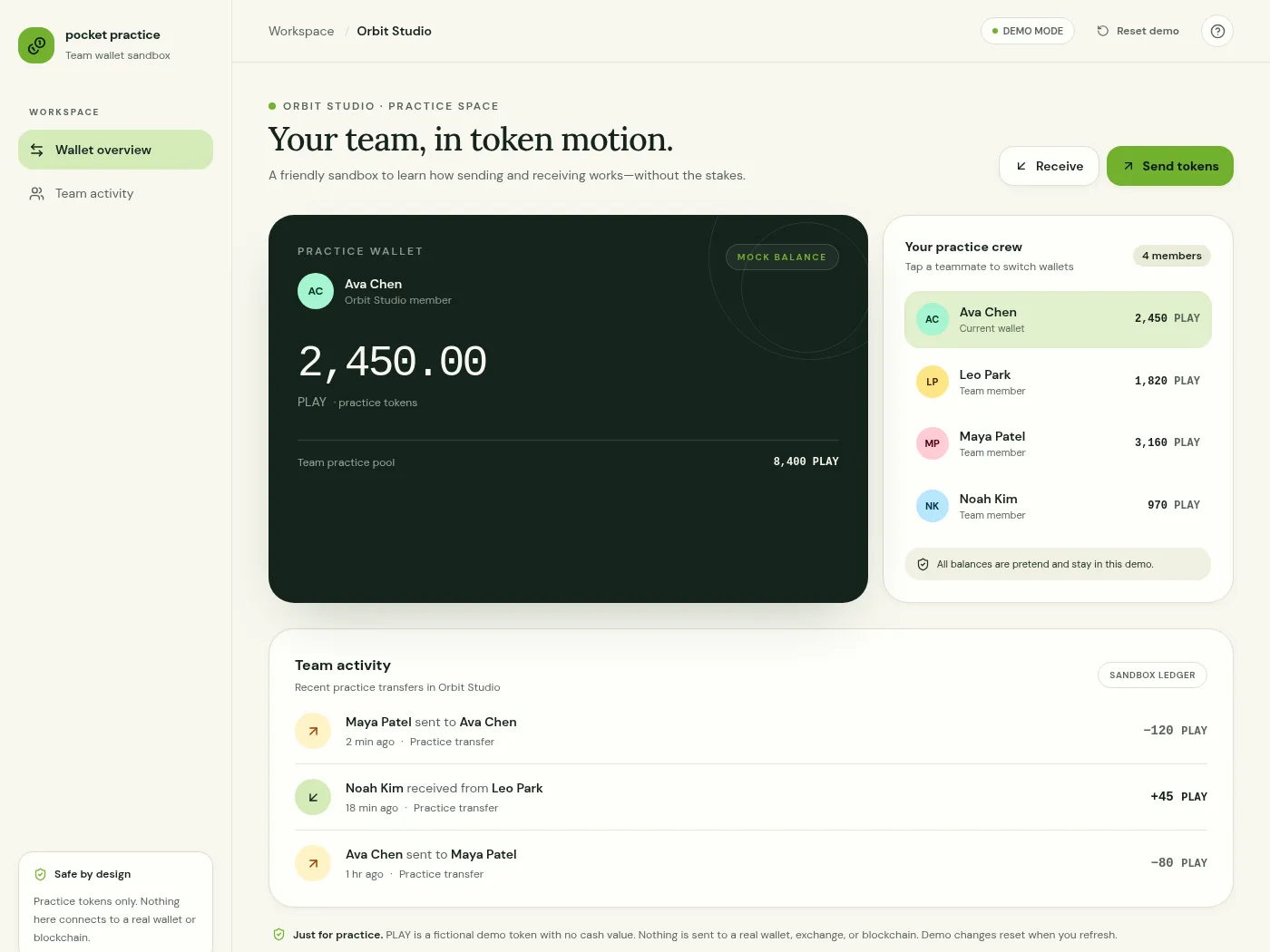 Team Wallet Simulator