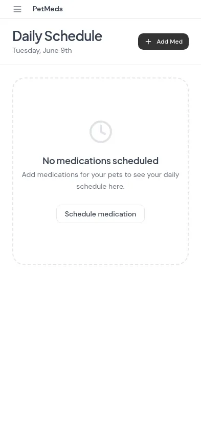 Pet Meds Tracker