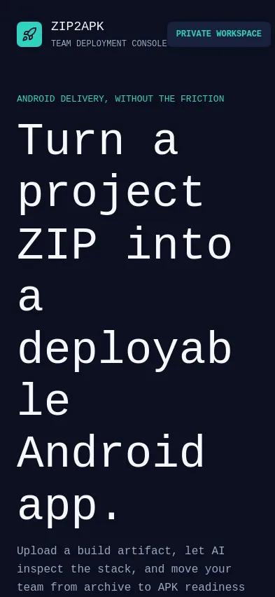 Zip2APK AI Deployer