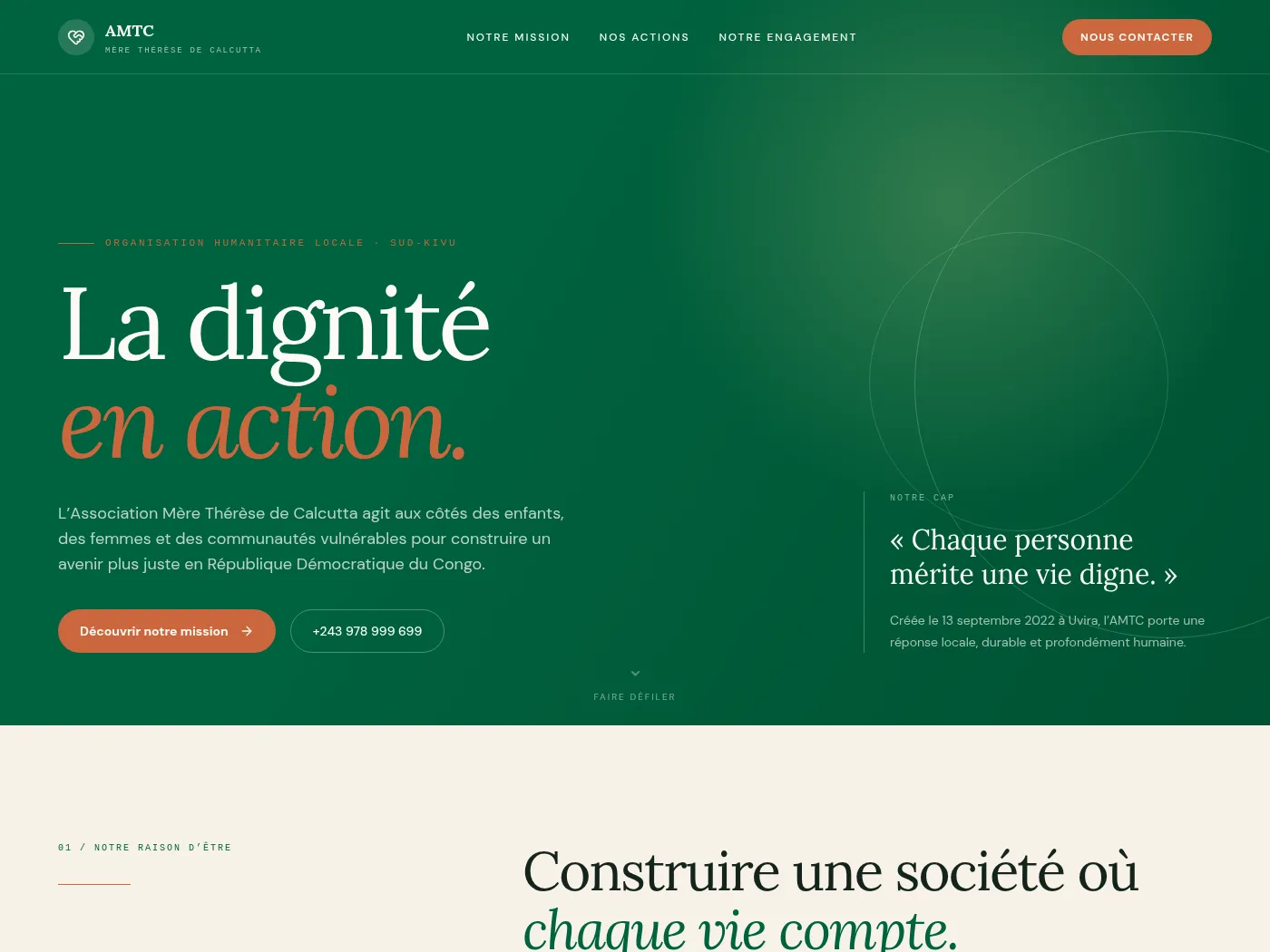 Mère Thérèse Humanitarian Site