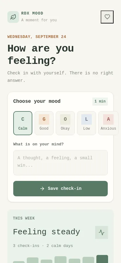 Rdx Mood Tracker