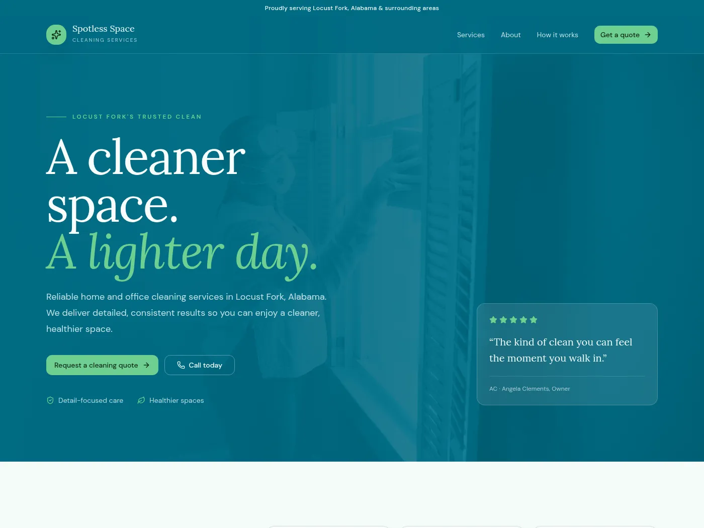 Spotless Space Website
