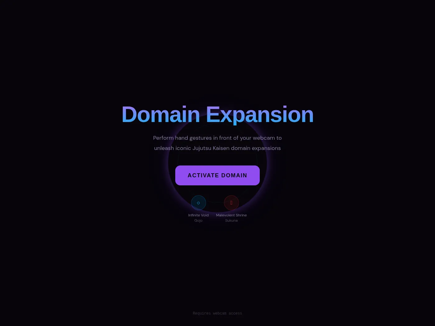 Domain Expansion Webcam FX