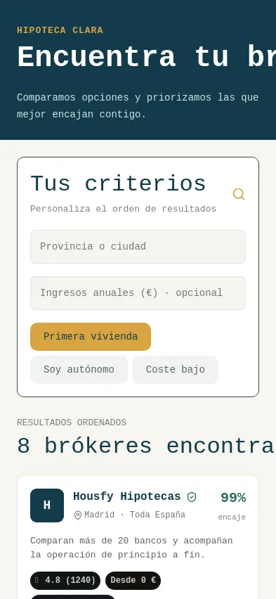 Hipoteca Broker Finder