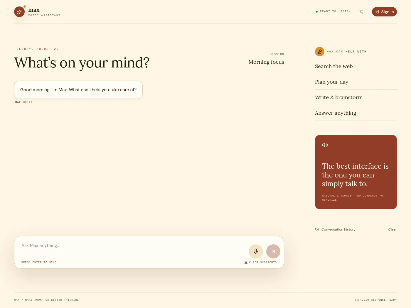 Max Voice Assistant