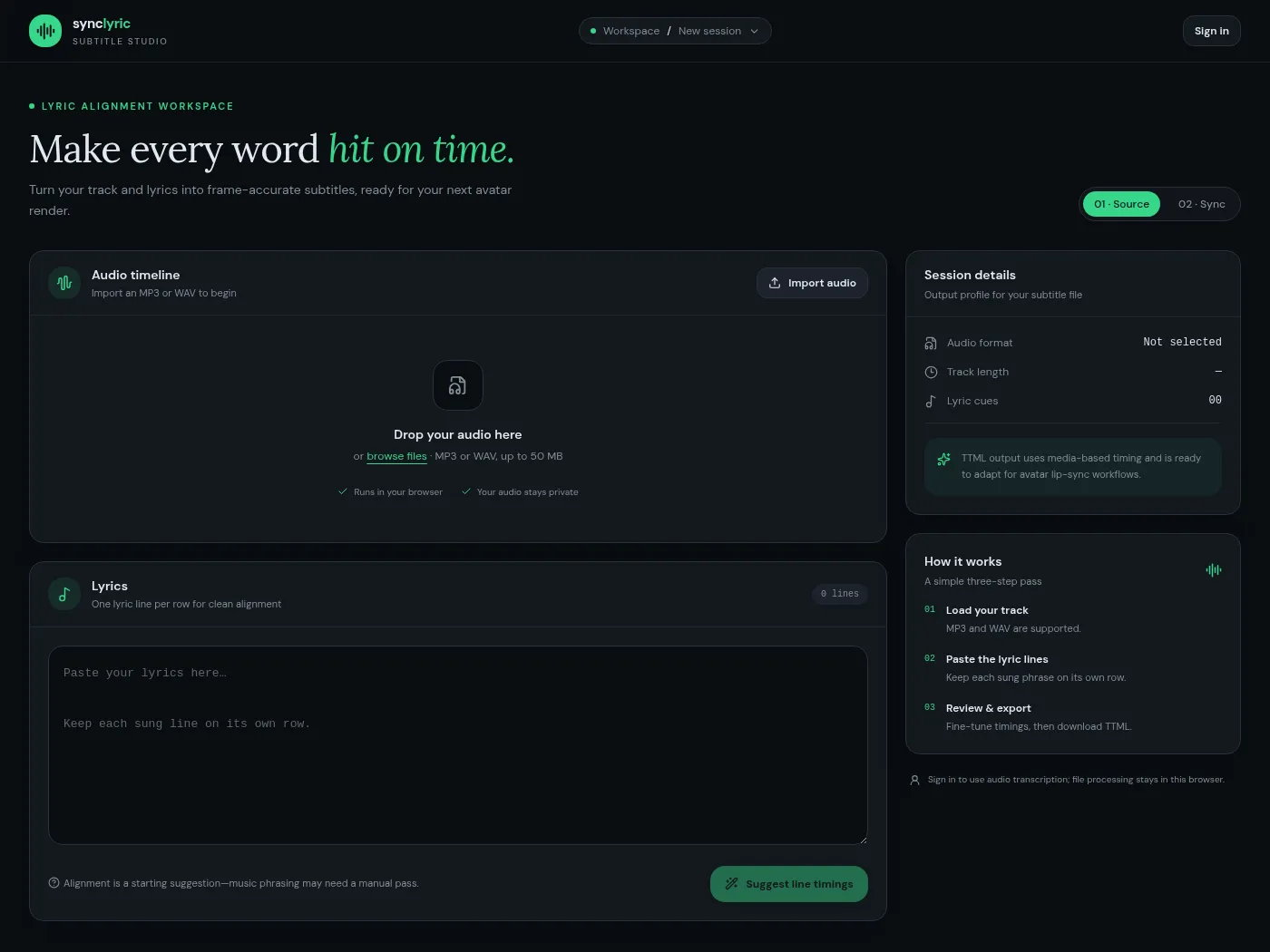 SyncLyric Sub Generator