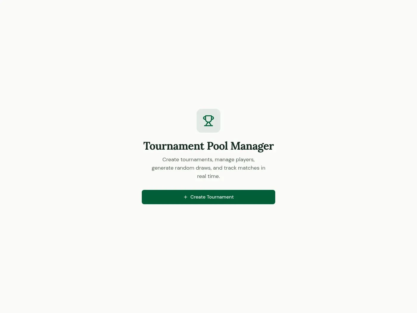 Tournament Pool Manager