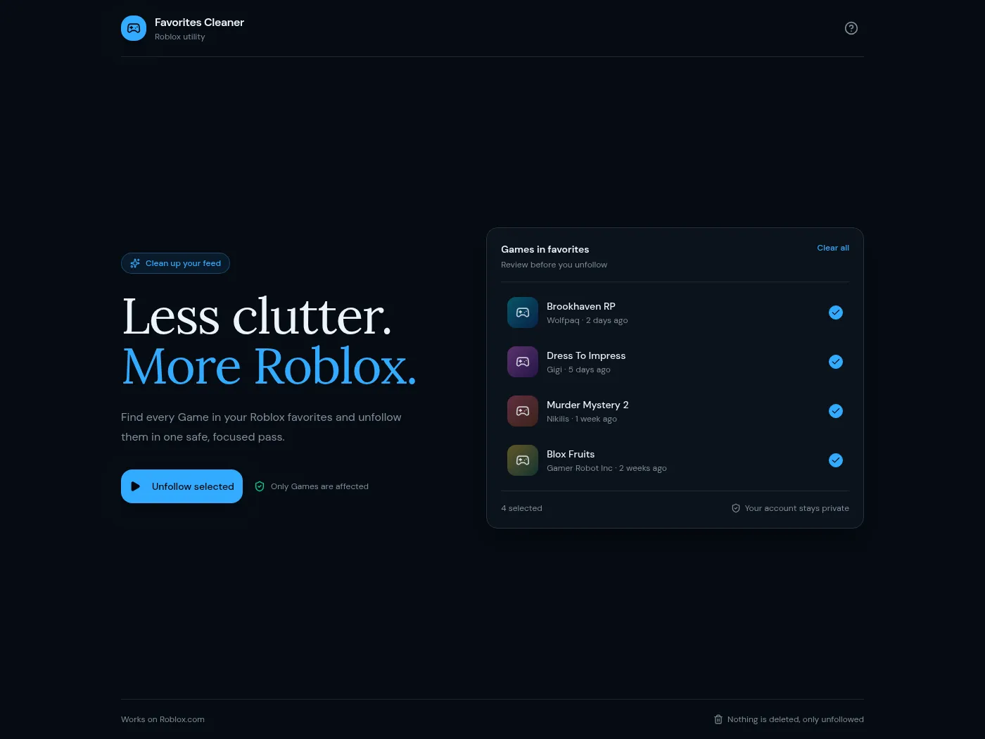 Roblox Auto Unfollower