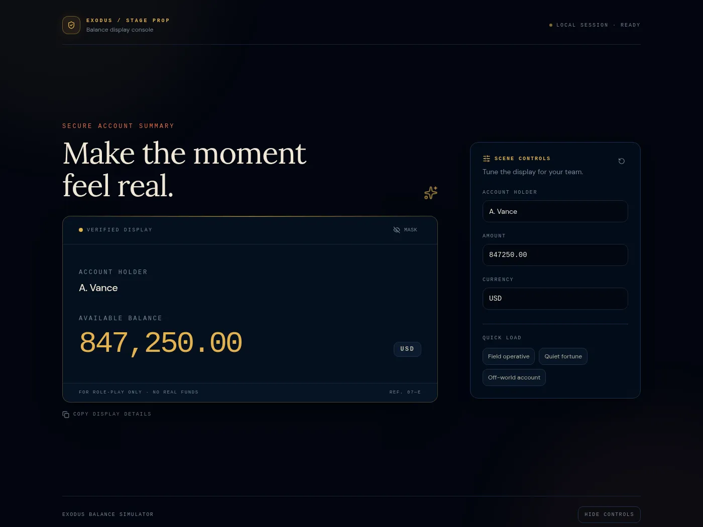 Larp Exodus Balance Simulator