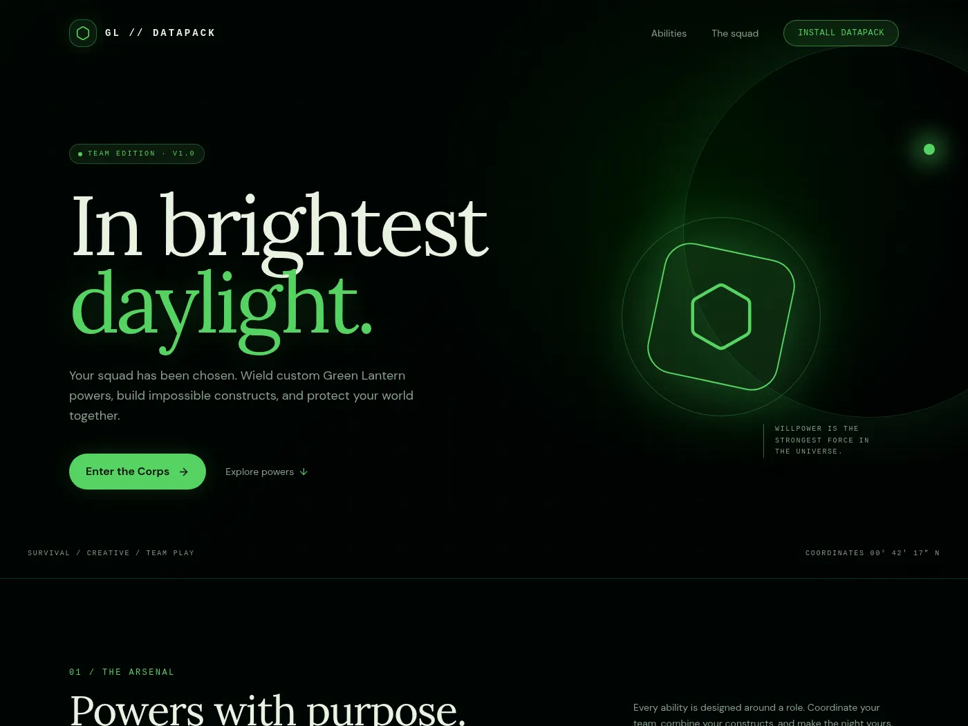 Green Lantern Datapack