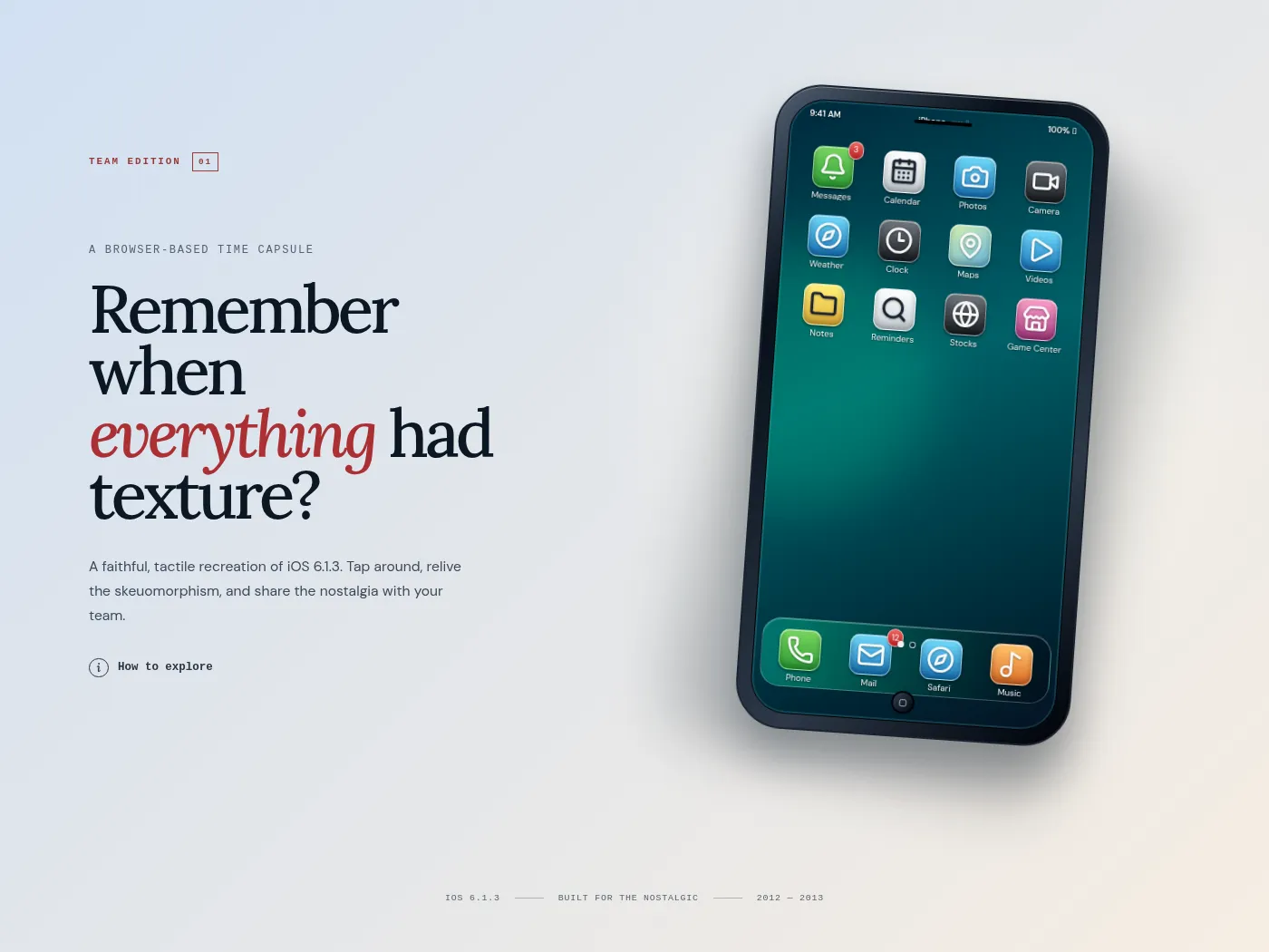 Retro iOS Simulator
