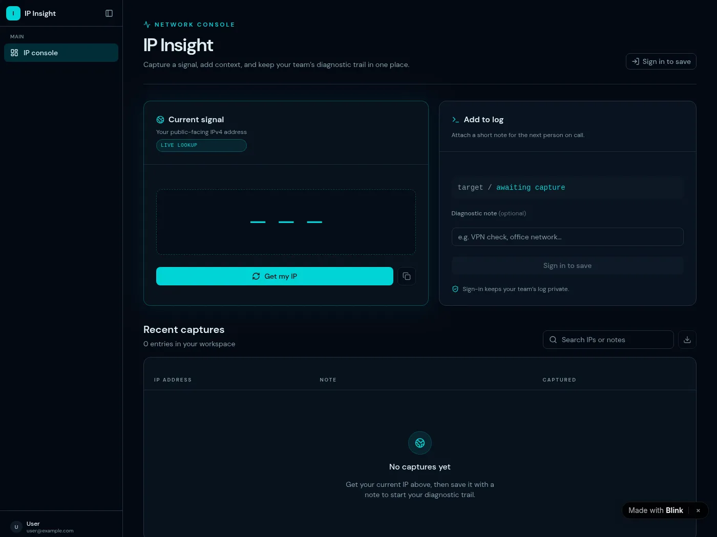 IP Insight Dashboard