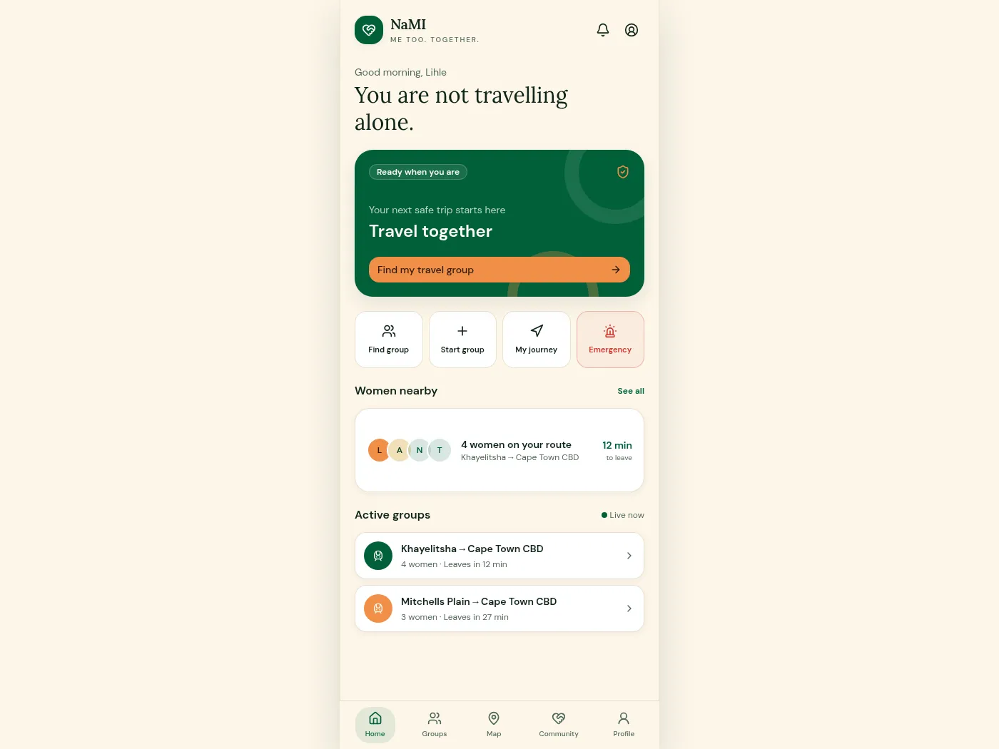 NaMI: Travel Together, Stay Safe