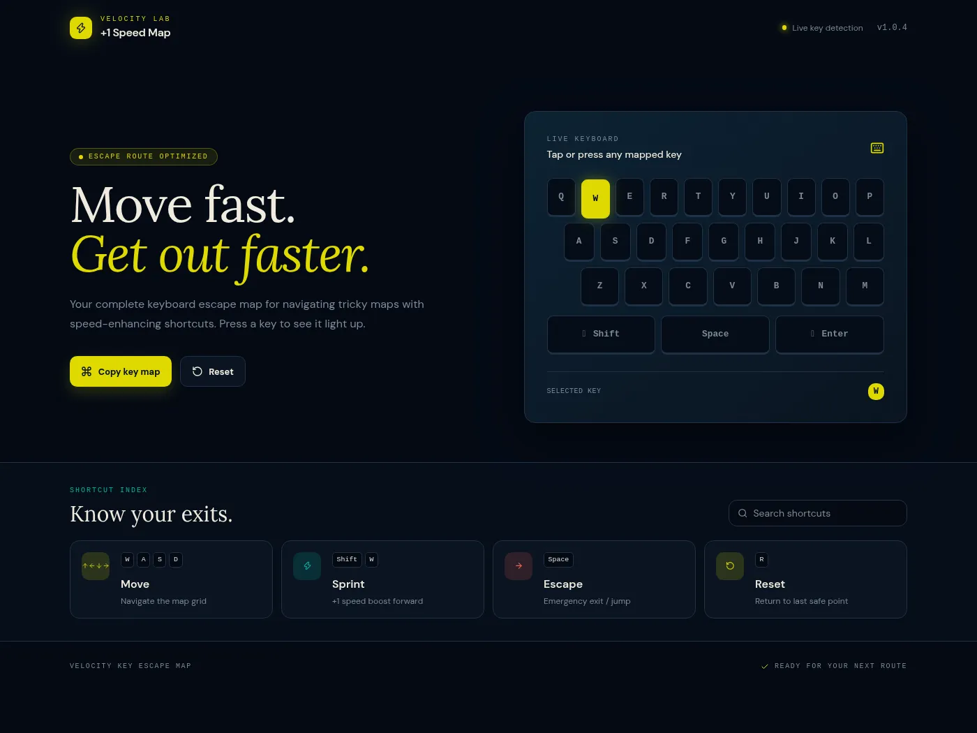Velocity Key Escape Map