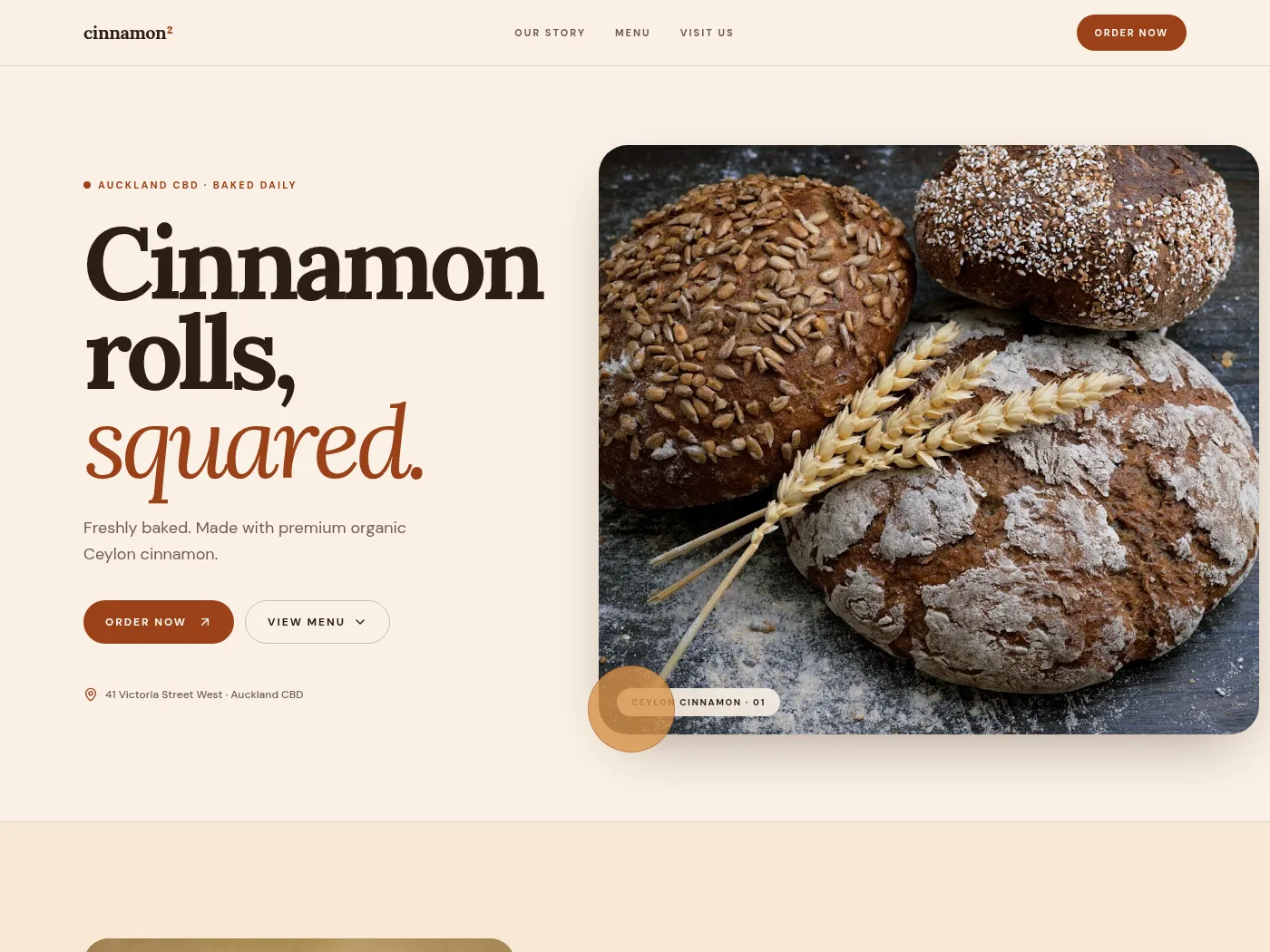 Cinnamon Squared Website