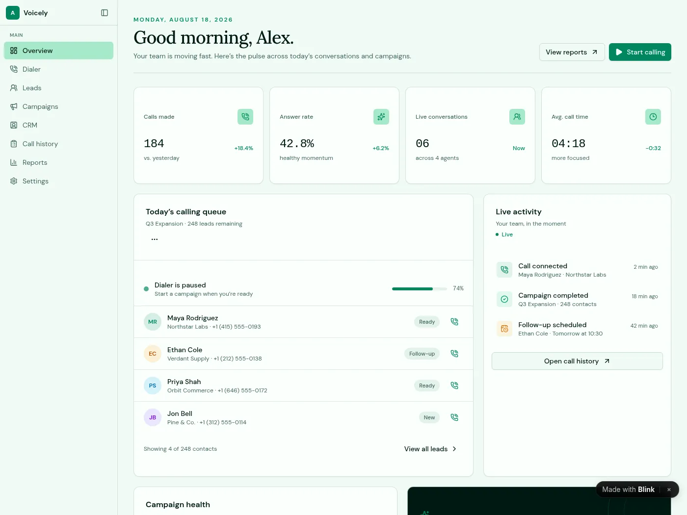 Voicely AI Call Center