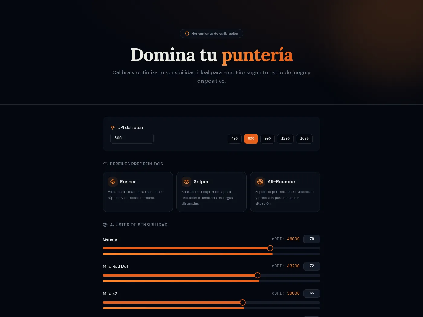 Sensibilidad Free Fire