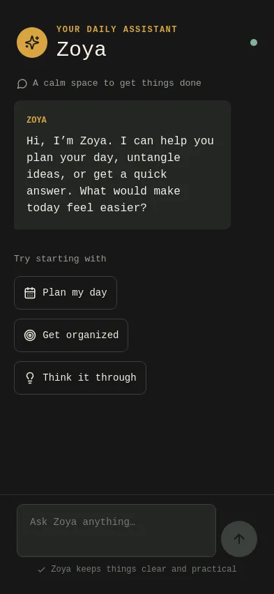Zoya AI Assistant