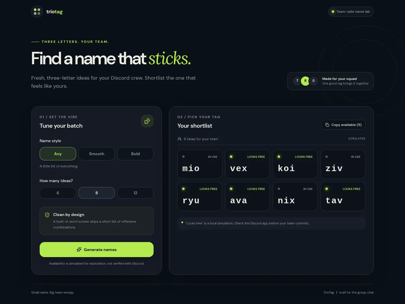 TrioTag Discord Finder