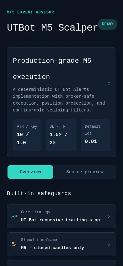 UTBot M5 Scalper EA