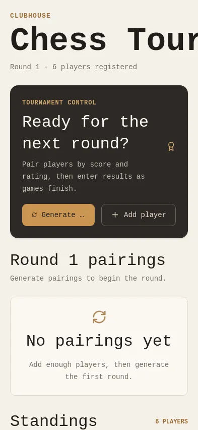 Chess Tourney Manager