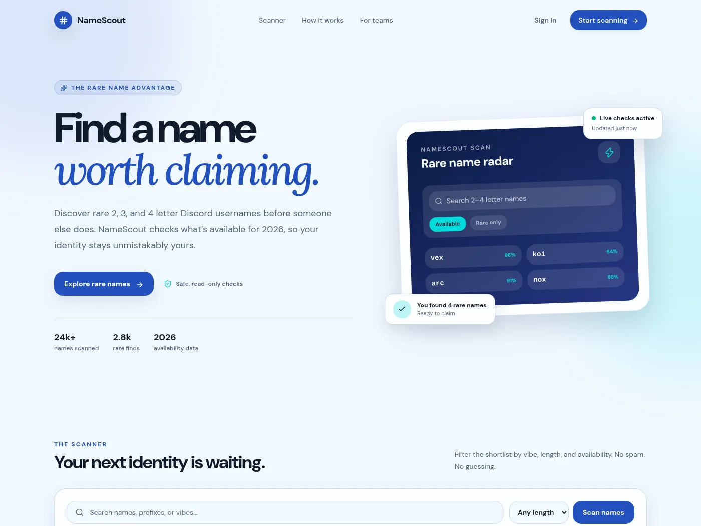 Discord Name Scanner
