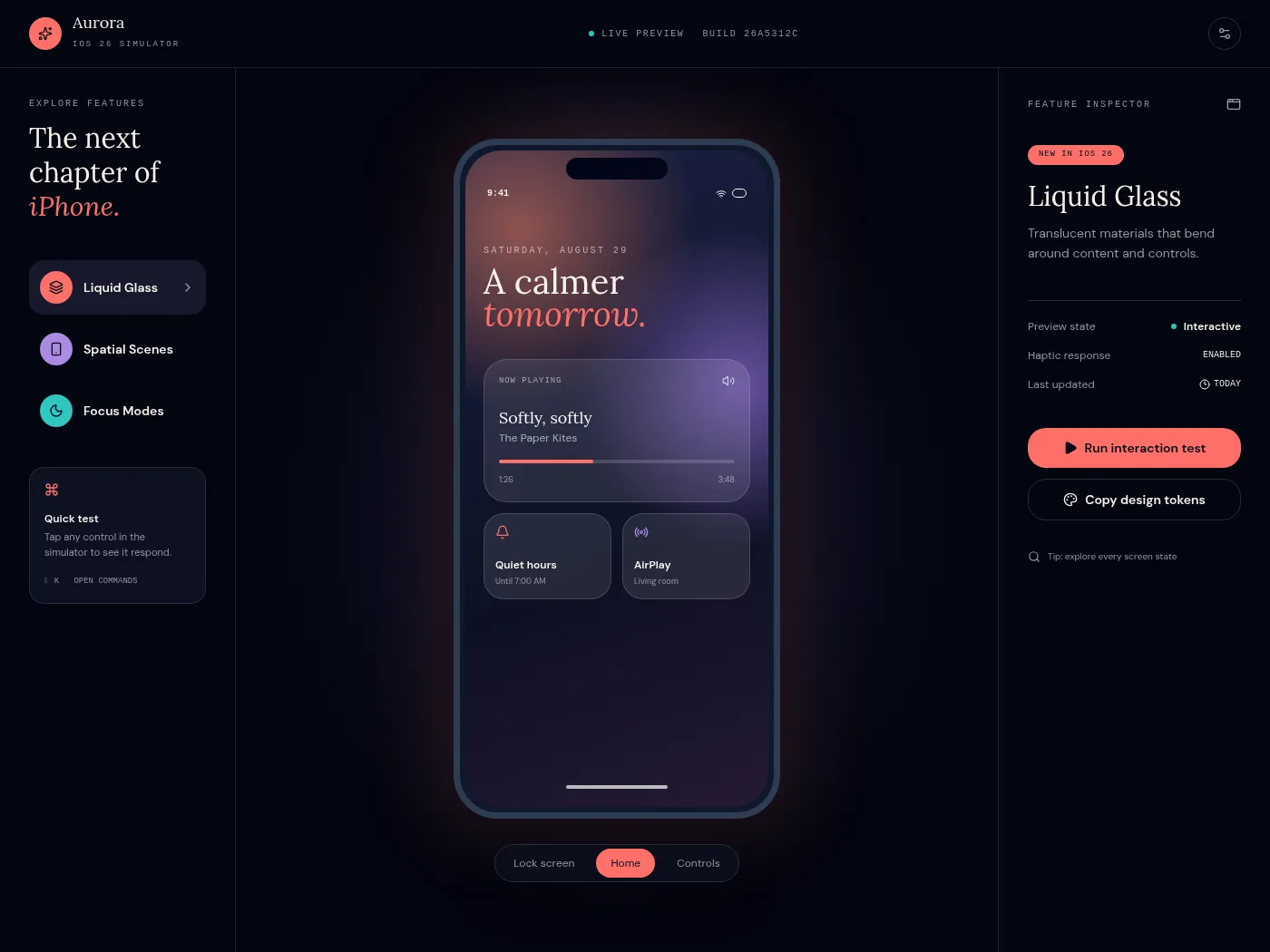 iOS 26 Web Simulator