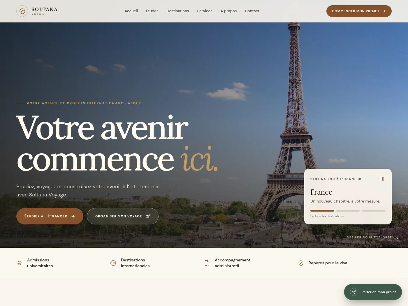 Soltana Voyage Web Experience
