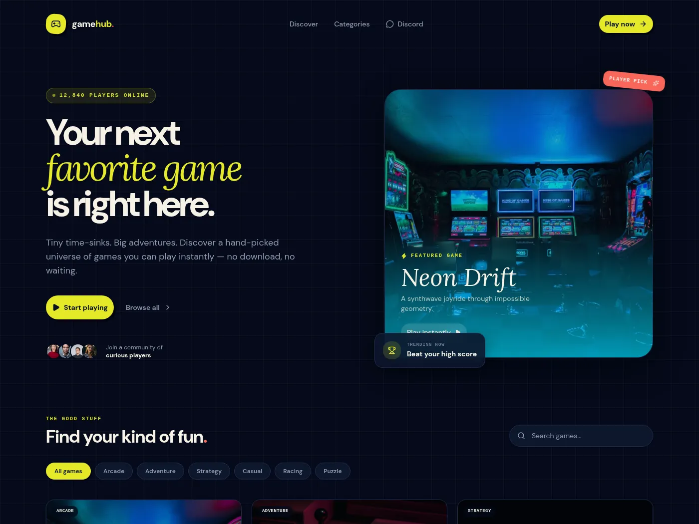 GameHub Portal