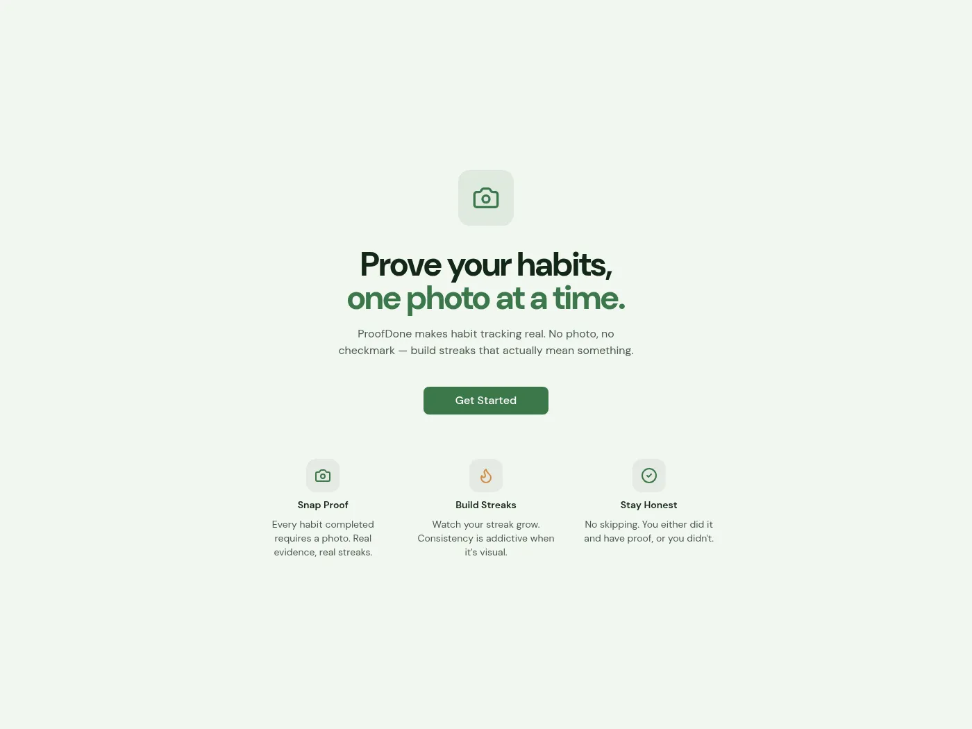 ProofDone Habit Tracker