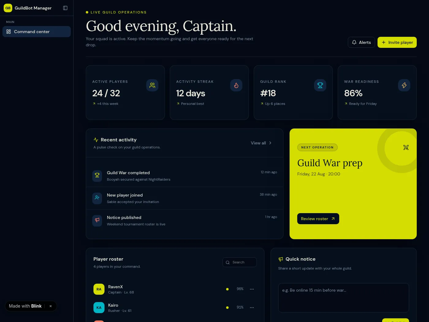 GuildBot Manager