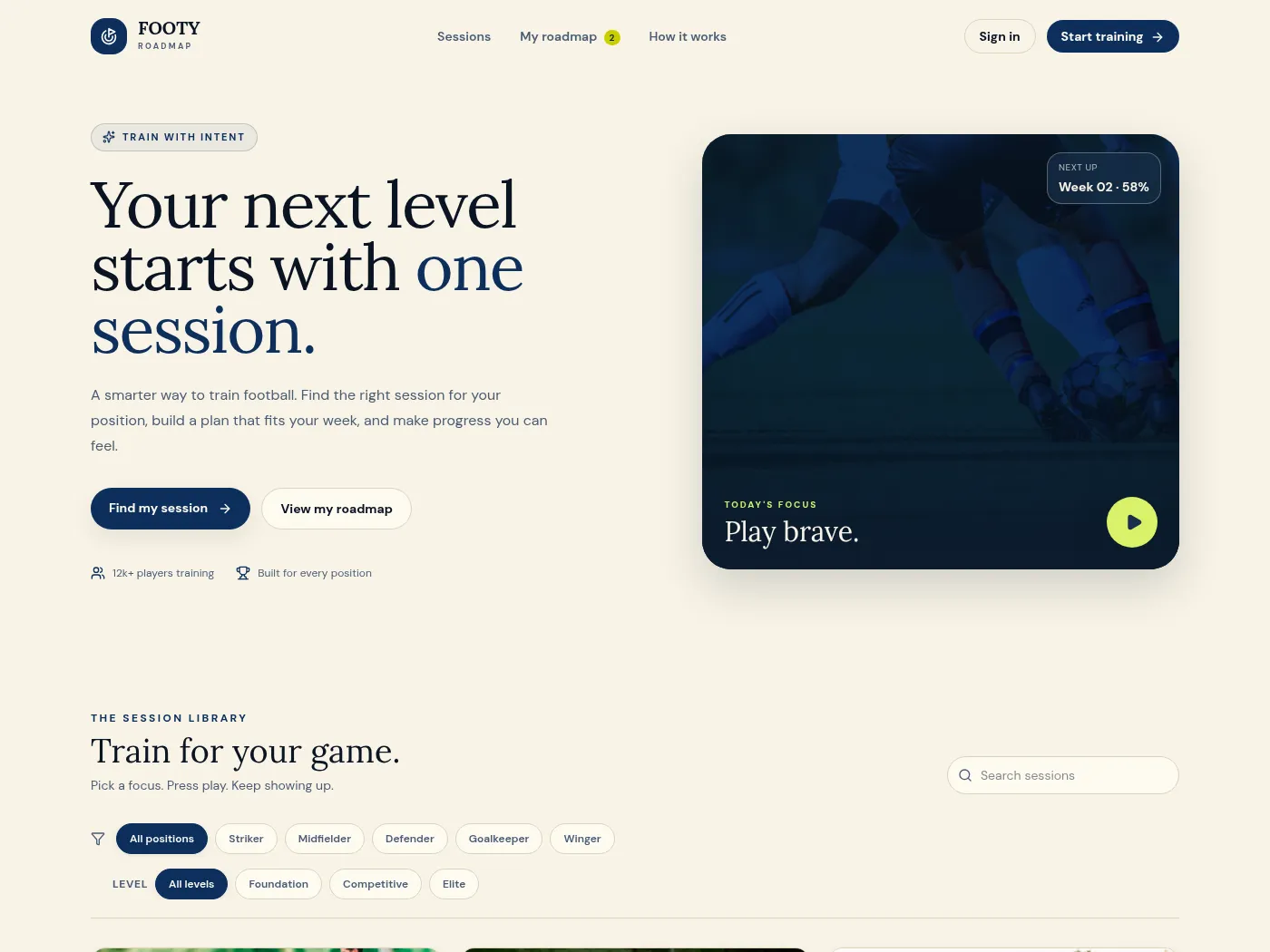 Footy Roadmap App