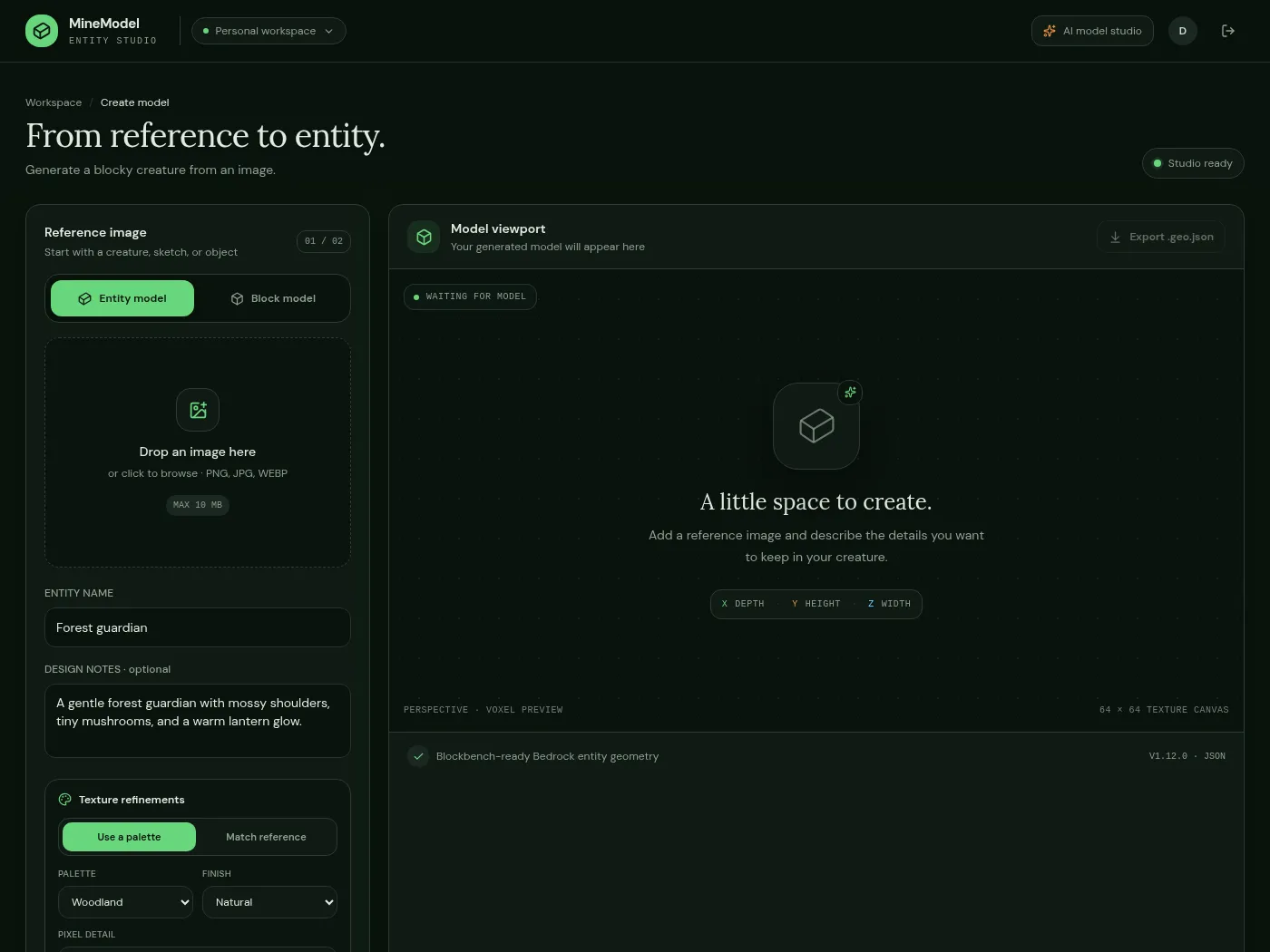 MineModel AI Generator