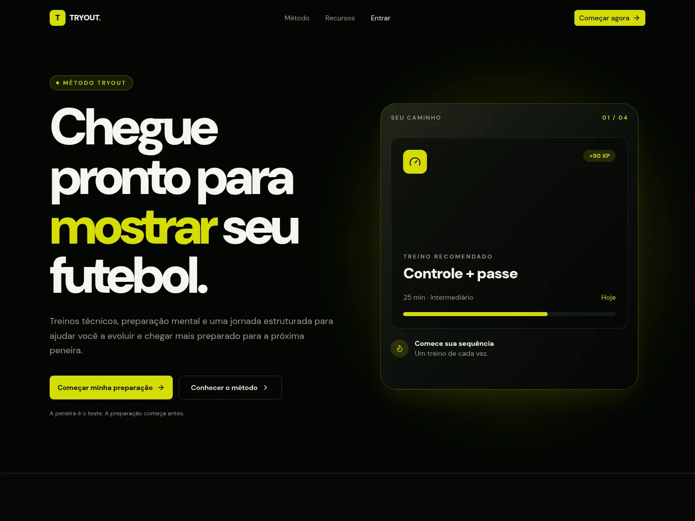 TRYOUT – Plataforma Esportiva
