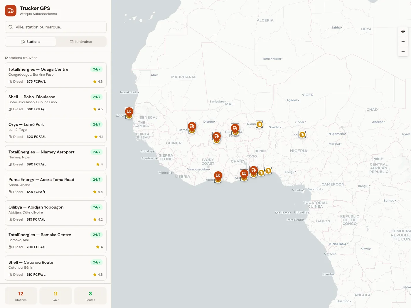 Trucker GPS Afrique