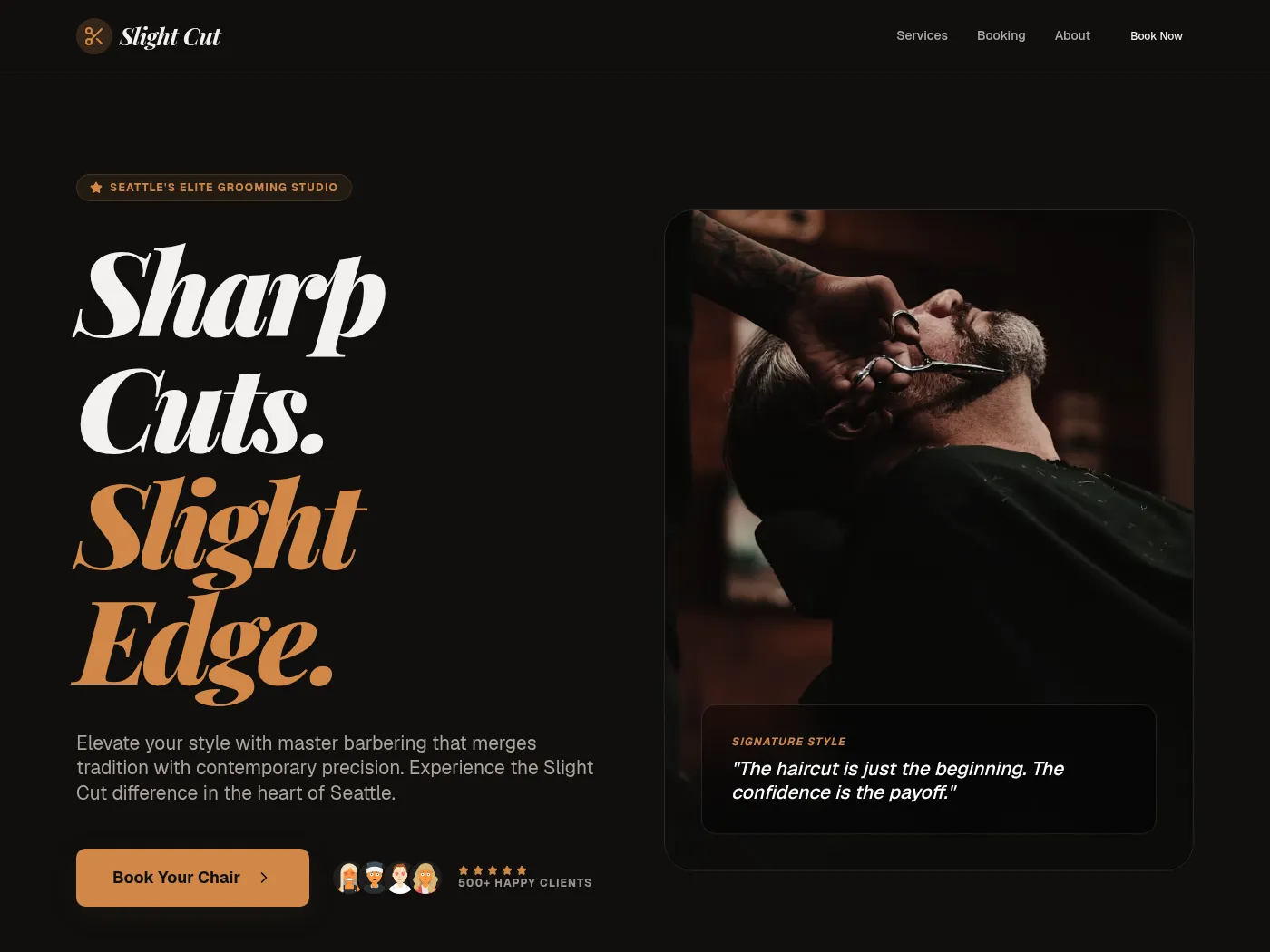Slight Cut Barber Website
