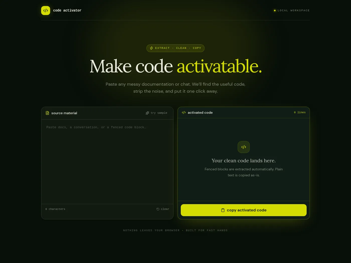 Code Activator