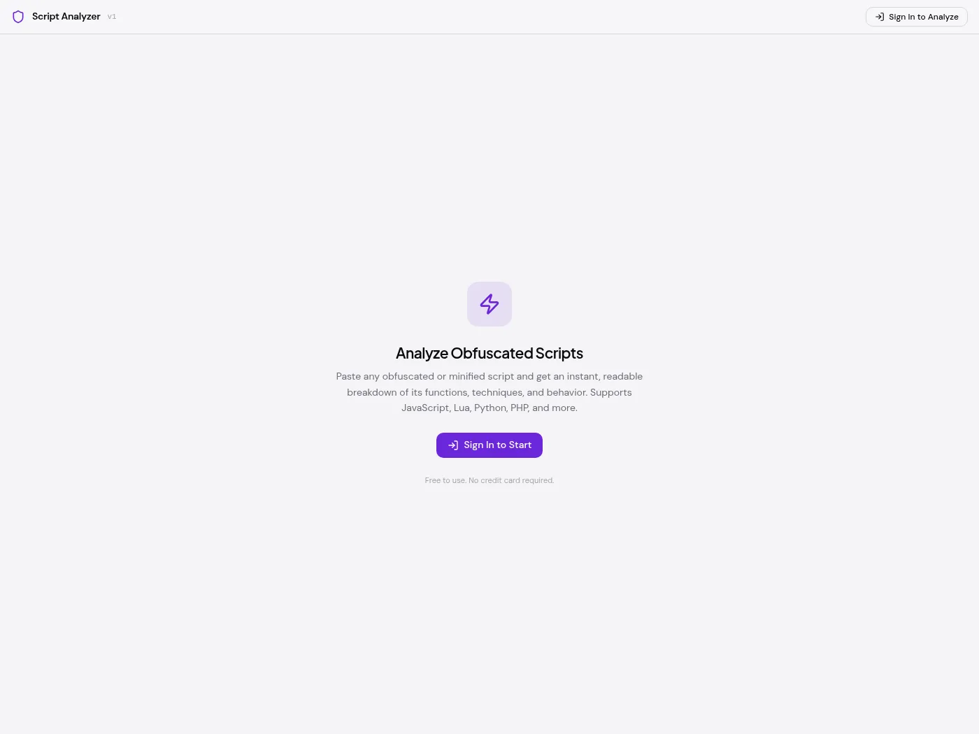 Obfuscated Script Analyzer
