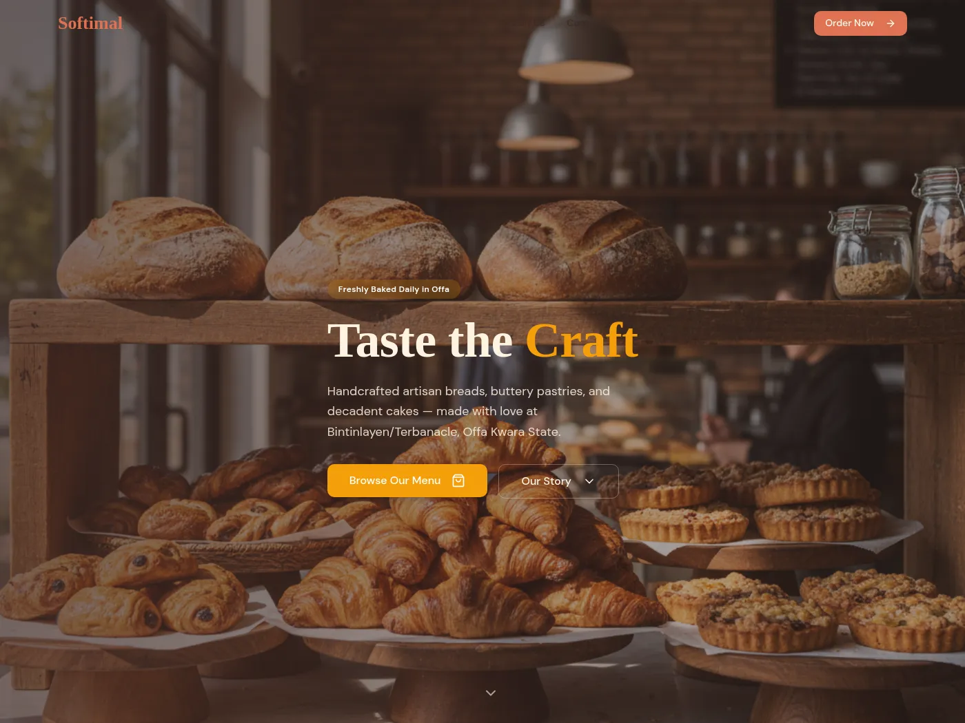 Softimal Bakery Website