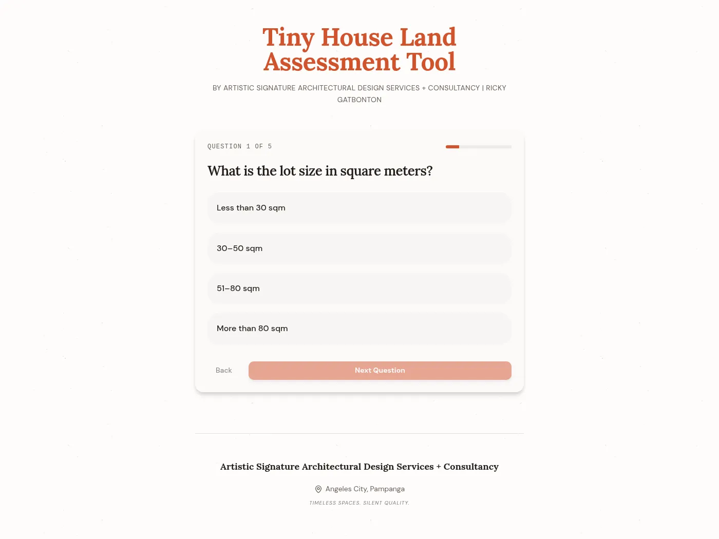 Tiny House Land Tool